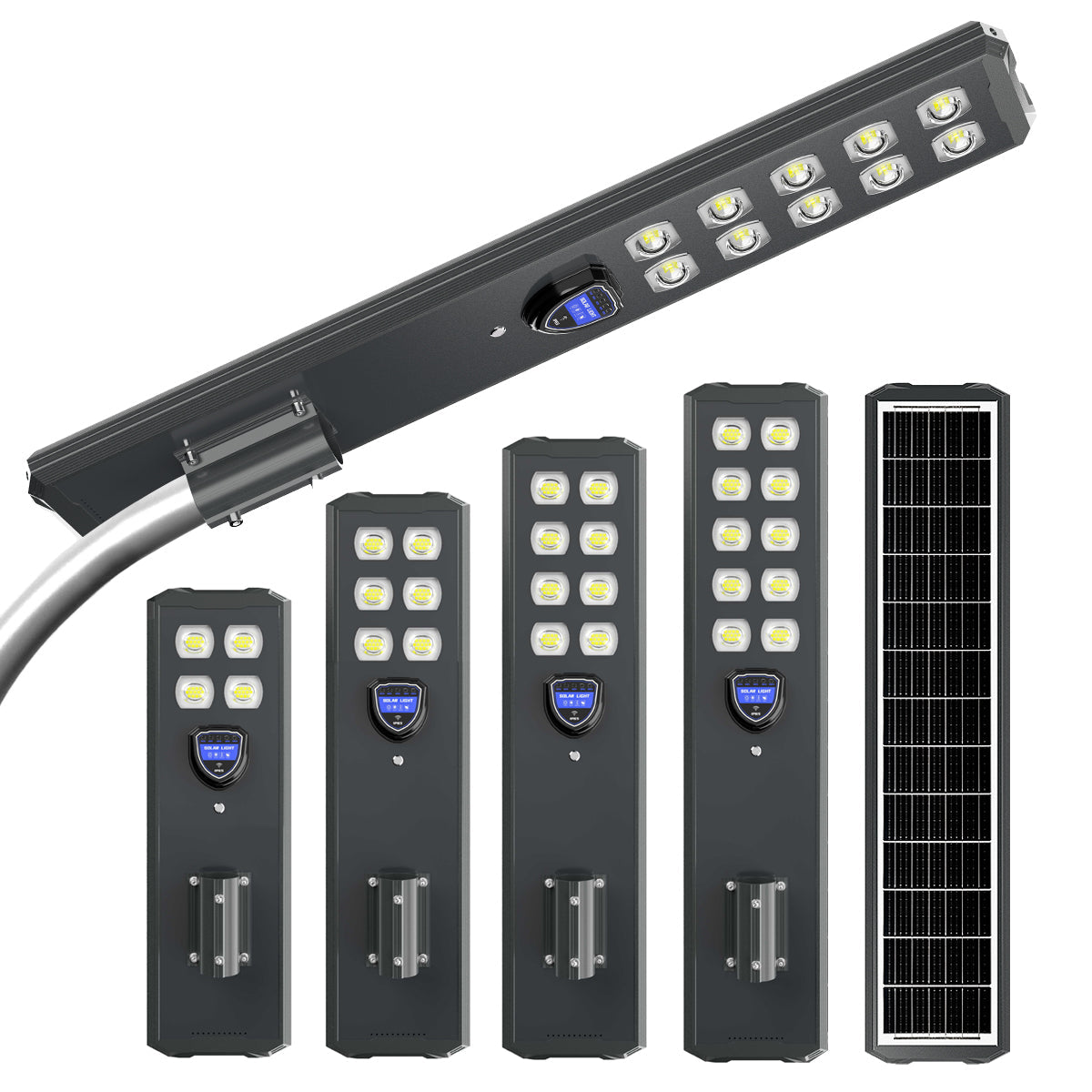 Lampe de rue solaire - Série STARSHIP ULTRA BLACK