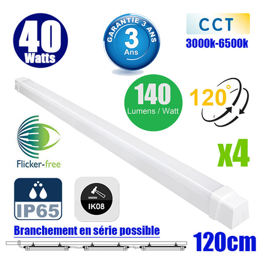 Règlettes LED étanches Tag "cct" LED World PRO